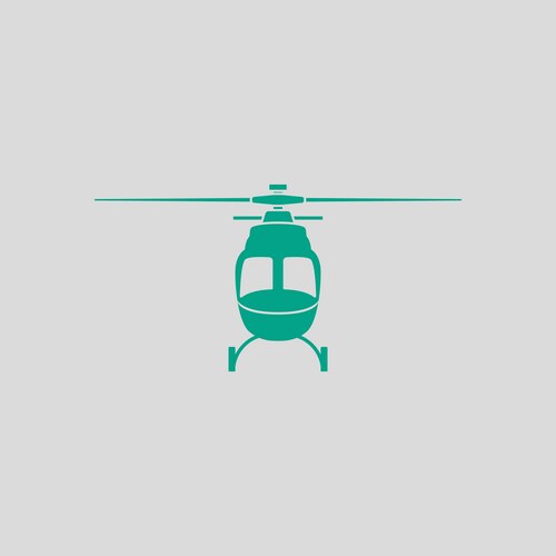Helicopter icon front view Royalty Free Vector Image