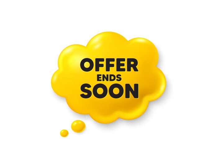 Offer ends soon special price sign Royalty Free Vector Image