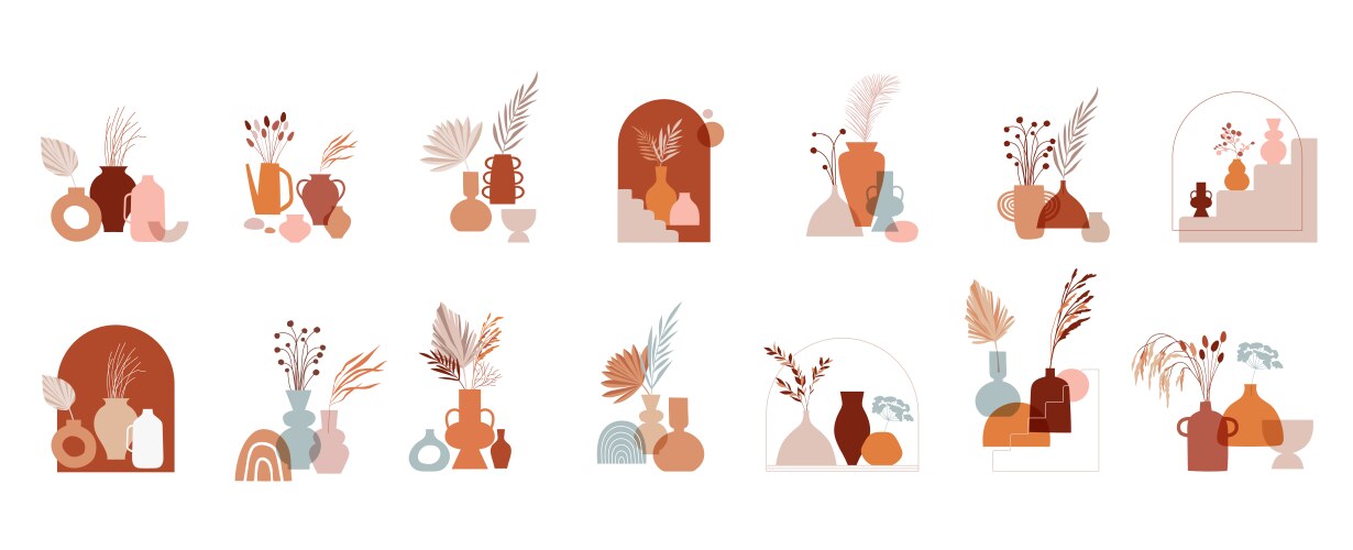 Set of frame element aesthetic logo Royalty Free Vector