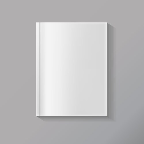 Blank Book Cover Template Royalty Free Vector Image