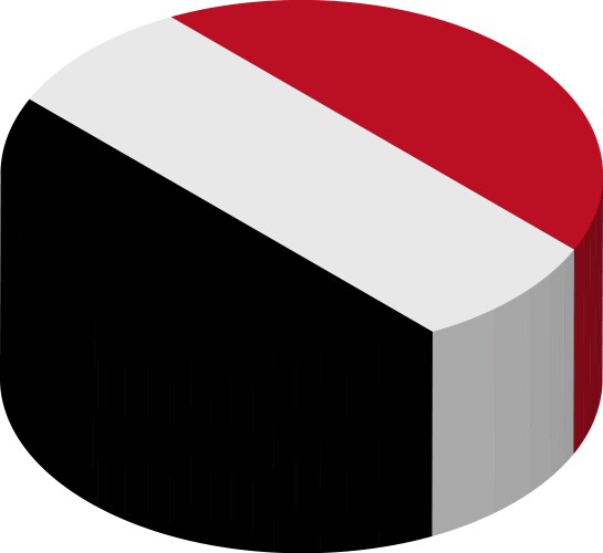 Circle flag of yemen Royalty Free Vector Image