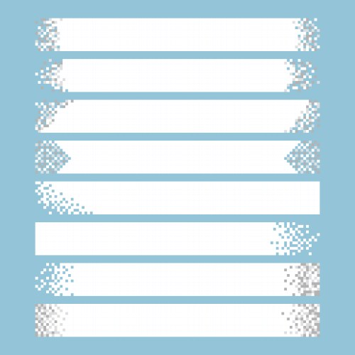 Set of game 8 bit text box pixel speech bubble Vector Image