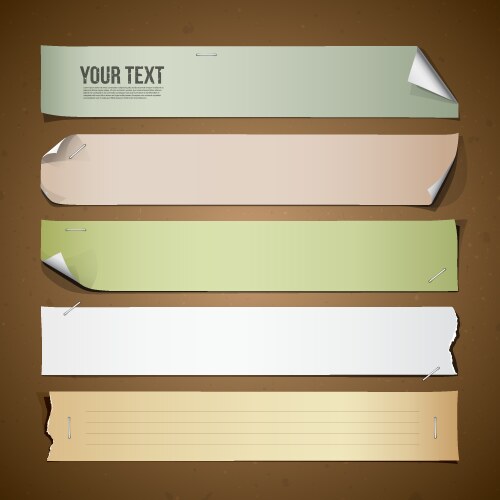 White paper long collections Royalty Free Vector Image