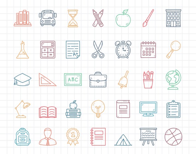 School Doodle Icons Vector Images (over 31,000)