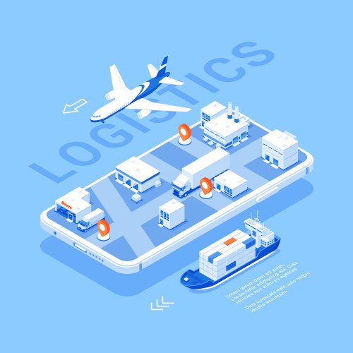 Logistics & Delivery Banner – Royalty-Free Vector | VectorStock