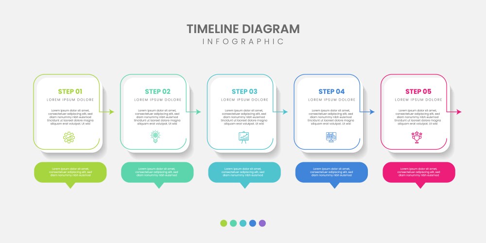 Timeline creator infographic template 4 options Vector Image