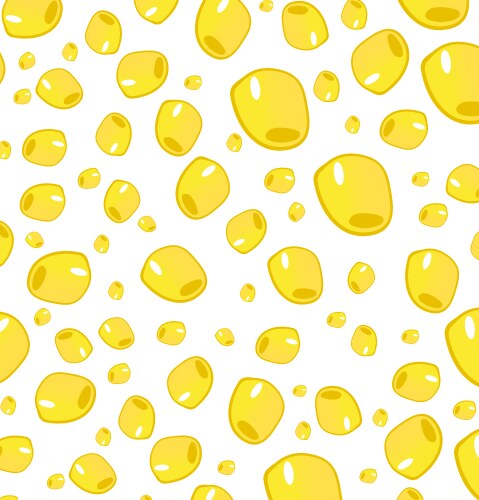 Cute cartoon corn grain isolated on white Vector Image