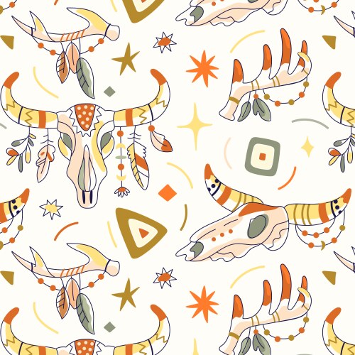 Hand drawn boho pattern design Royalty Free Vector Image