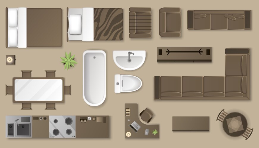 Lounge Chair Top View Vector Images (over 510)