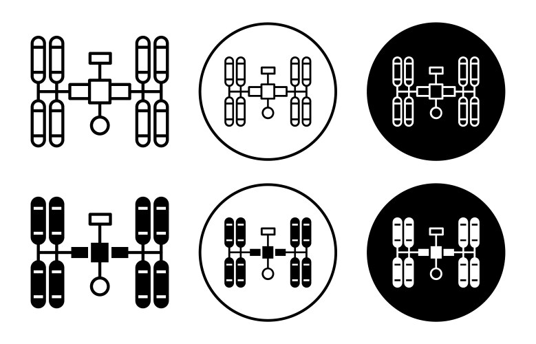 Space Gun Icon Collection Of Outline Thin Line Vector Image