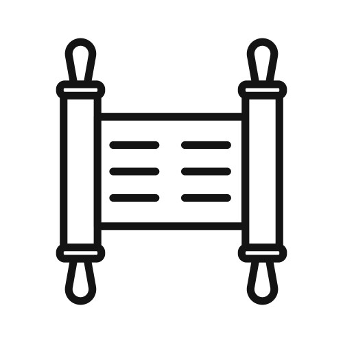 Torah icon outline collection in black Royalty Free Vector