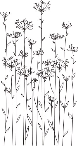 Flower simple graphic collection Royalty Free Vector Image