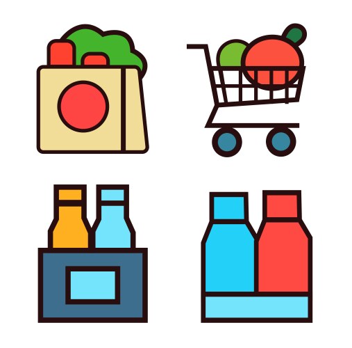 Grocery shop logo design Royalty Free Vector Image