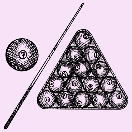 Billiard Game Elements Royalty Free Vector Image