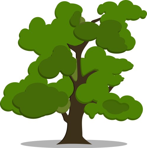 Green tree cartoon Royalty Free Vector Image - VectorStock