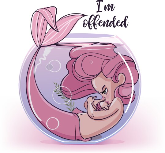 Cute cartoon mermaid Royalty Free Vector Image