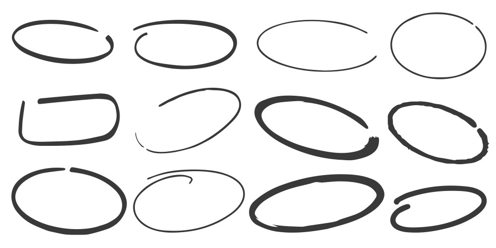 2631 circle set Royalty Free Vector Image - VectorStock