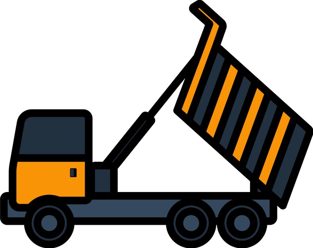 Icon of tipper Royalty Free Vector Image - VectorStock