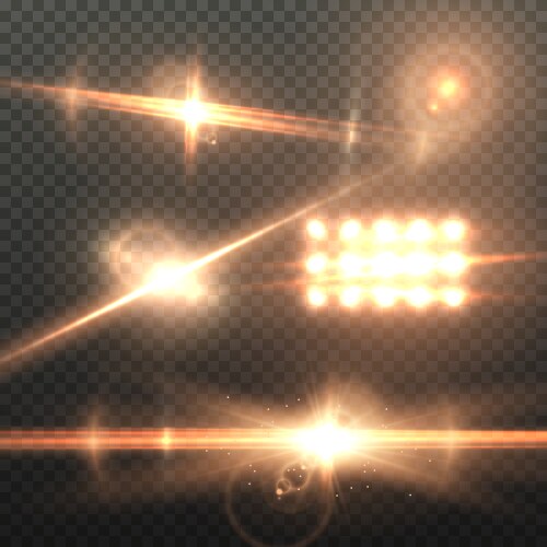 Gold explode glow shine sun ray burst effect Vector Image