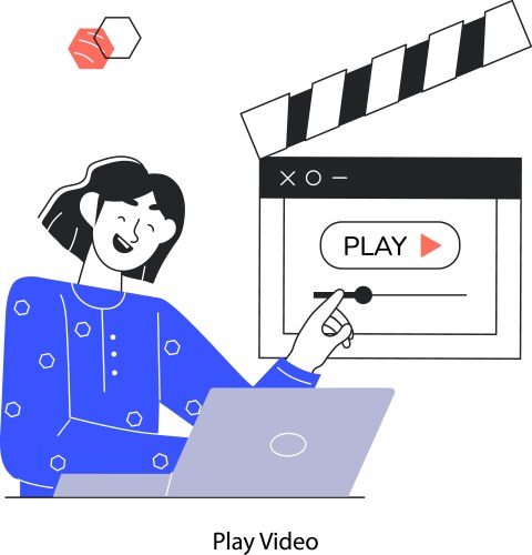 Play video Royalty Free Vector Image - VectorStock