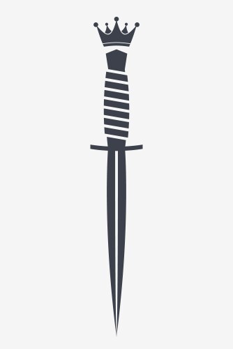 Vintage combat knife template Royalty Free Vector Image