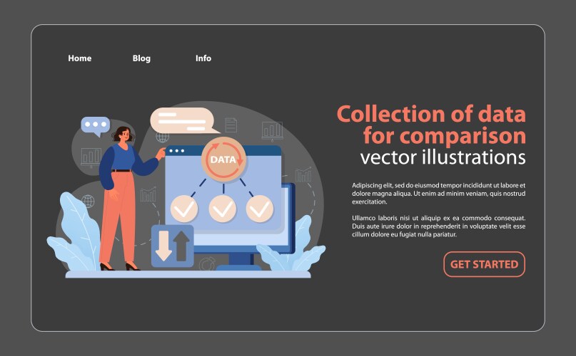 Data collection for benchmarking Royalty Free Vector Image