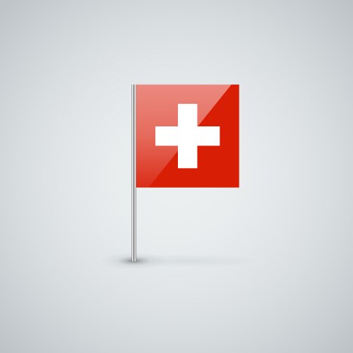 Switzerland flag set of switzerland flags Vector Image