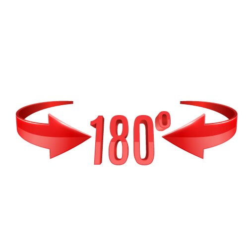 180 degrees graph linear concept icon Royalty Free Vector
