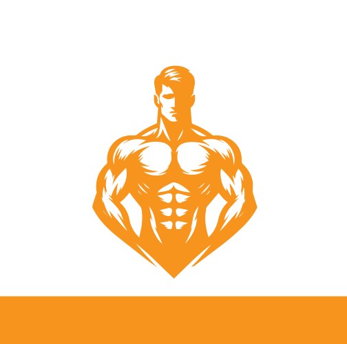 Strong gym man logo Royalty Free Vector Image - VectorStock