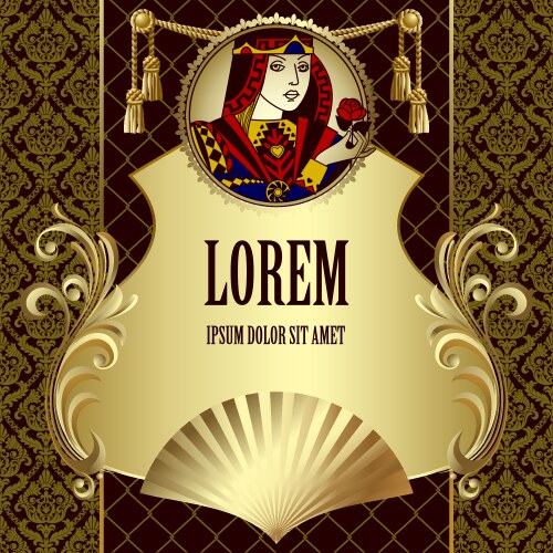 Vintage gold strip frame Royalty Free Vector Image