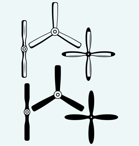 Aircraft propeller Royalty Free Vector Image - VectorStock