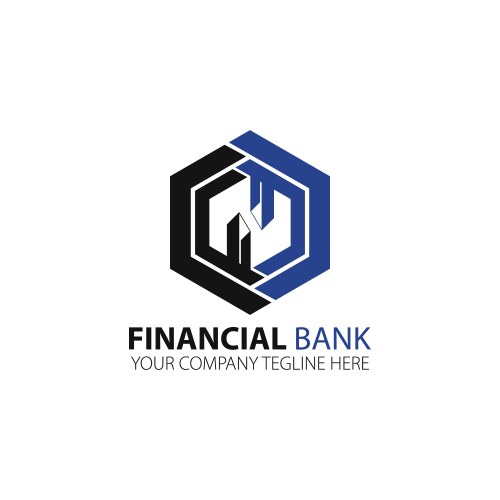 Financial Bank Logo Bank Und Finanzkonzept Logo Einzigartiges Symbol