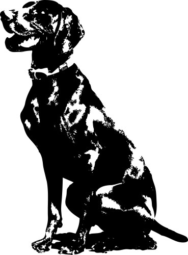 Police dog silhouette 5 Royalty Free Vector Image
