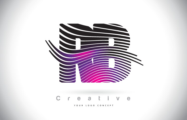 Rb r b letter logo design in black colors Vector Image