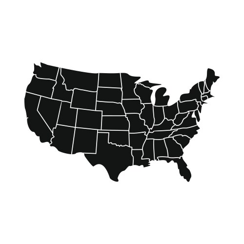 Usa map states Vector Images & Graphics for Commercial Use | VectorStock