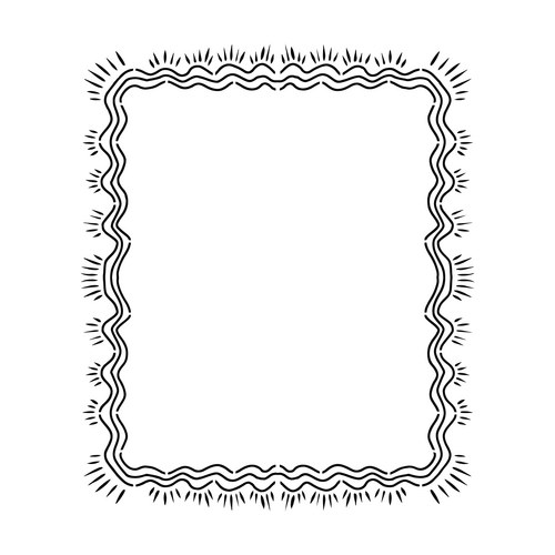 Wavy Doodle Frame - Hand Drawn – Royalty-Free Vector | VectorStock