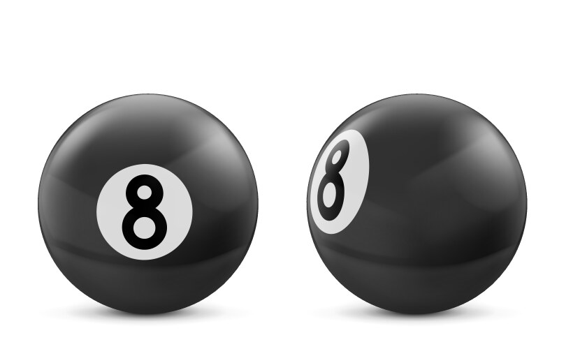 Magic 8 ball eight isolated Royalty Free Vector Image