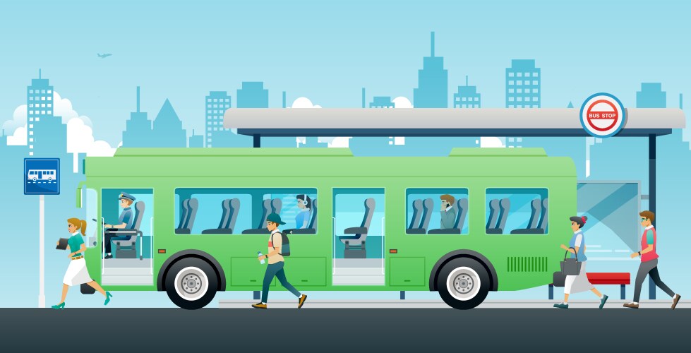 Bus Stop Cartoon Vector Images (over 3,000)
