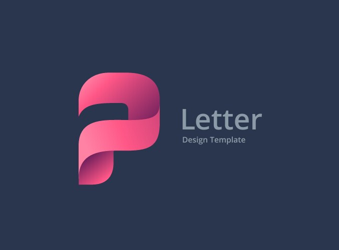 Letter p question mark logo icon design template Vector Image