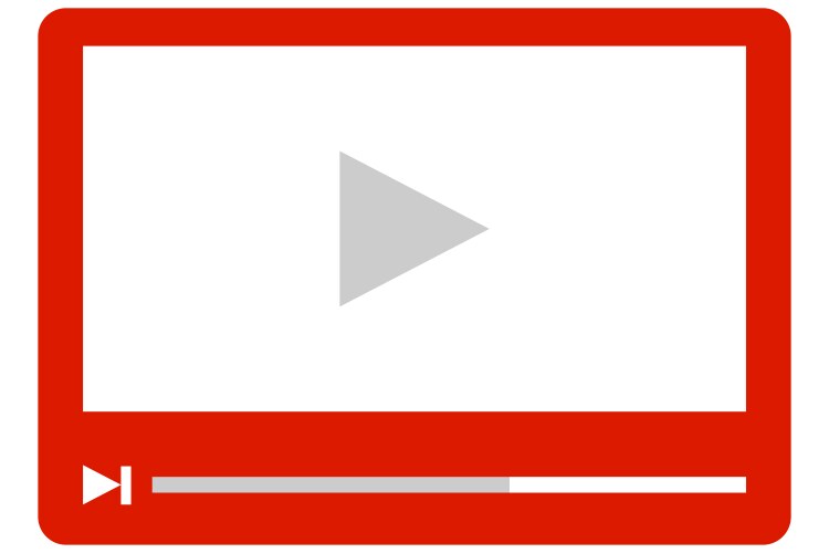 Vlog video frame sticker Royalty Free Vector Image