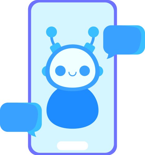 Chatbot online interactive Royalty Free Vector Image