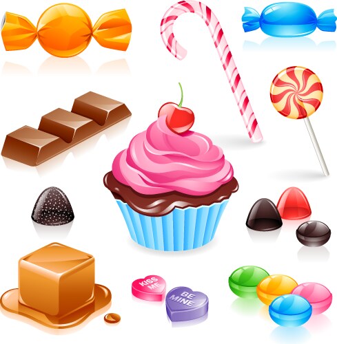 Set isolated blank wrap for candy chocolate Vector Image