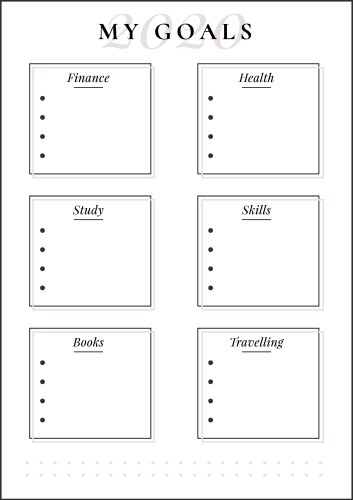 Notebook Template Goal Vector Images (over 1,400)