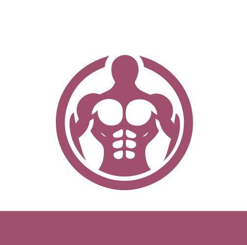Strong gym man logo Royalty Free Vector Image - VectorStock