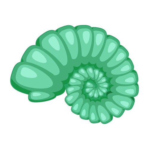 Cute bright pink cartoon seashell icon colorful Vector Image