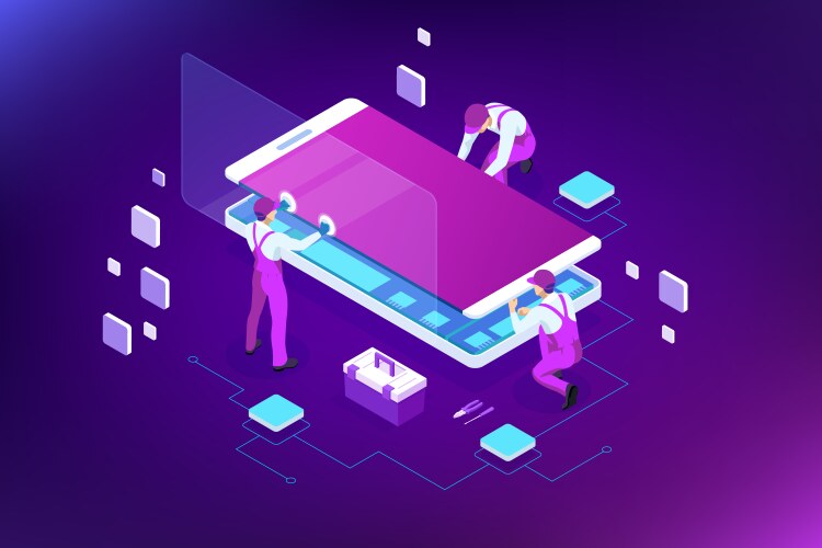 Electronics repair banner Vector Images & Graphics for Commercial Use ...