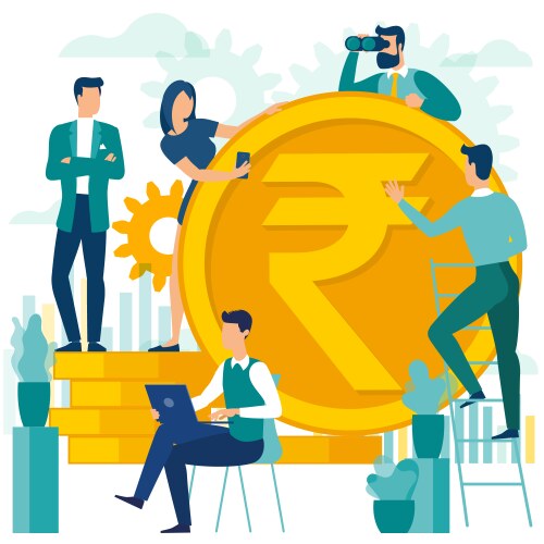 People making money Royalty Free Vector Image - VectorStock