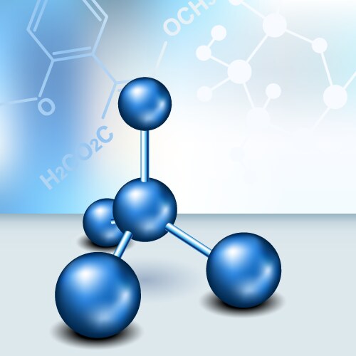 Ion atom molecule education poster Royalty Free Vector Image
