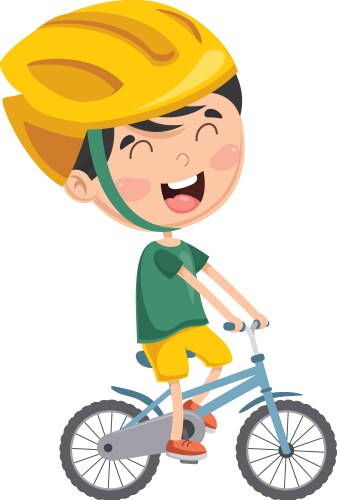 Kid cycling Royalty Free Vector Image - VectorStock
