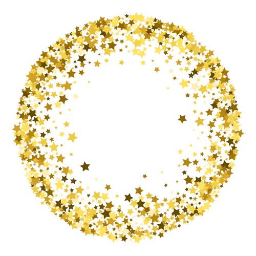 Round banner of gold stars Royalty Free Vector Image